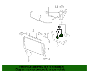 2003-2009 GM 2003-2009 Chevrolet Bucik Cadillac Pontiac Engine Coolant ...