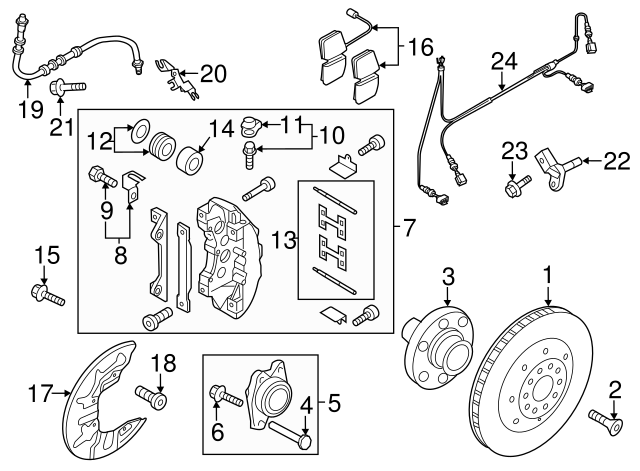 2013-2015 Audi RS5 Brake Lining 8T0-698-151-D | Audi USA Parts