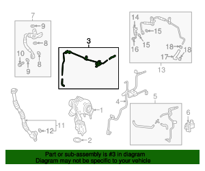 2018-2019 GM Turbocharger Wastegate Actuator Pipe 55502454 ...