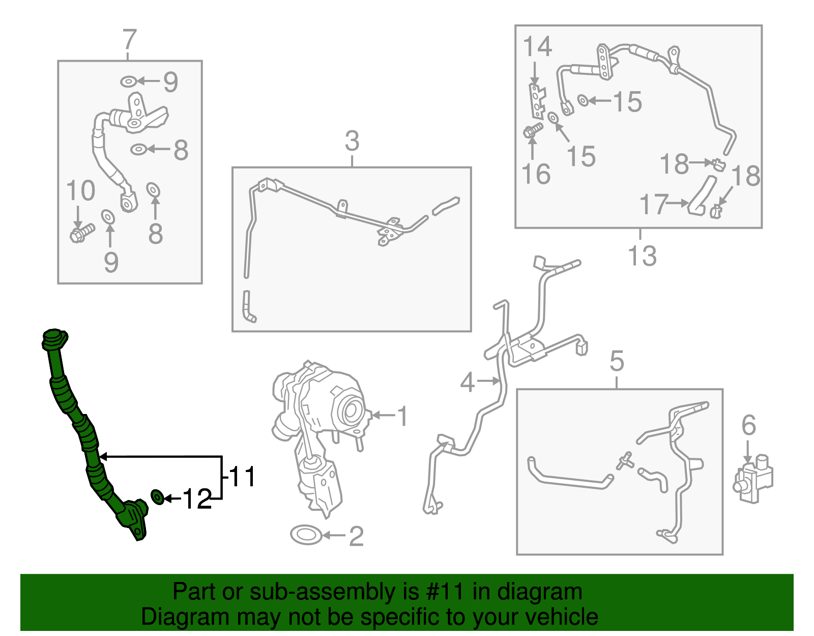 55500869 - Turbocharger Oil Return Pipe 2017-2019 GM | AutoNation Parts