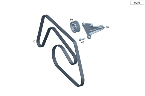 V-Belt, Belt Tensioner, Guide Pulley for 2019 Mercedes-Benz GLC 43 AMG ...