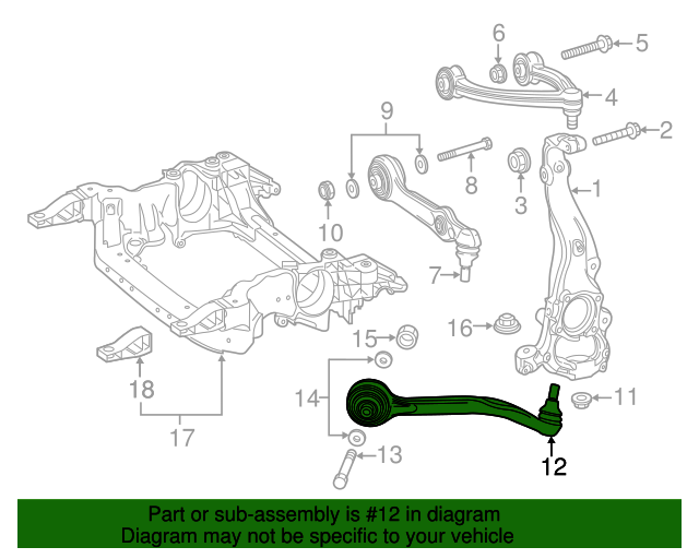 222-330-50-02 - Lower Control Arm 2015-2020 Mercedes-Benz ...