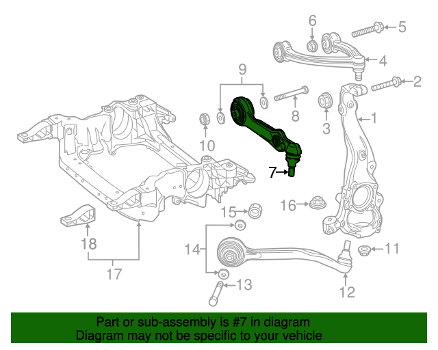 2017-2019 Mercedes-Benz Lower Control Arm 222-330-98-01 | MB OEM Parts