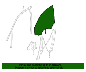 51337259825 - 2012-2019 BMW Door Glass (51-33-7-259-825) | BMW of South ...