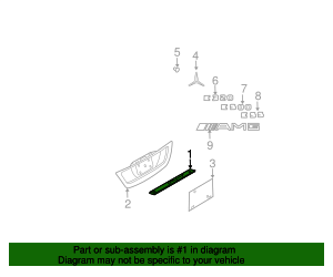 211-750-01-93-9051 - Deck Lid Handle 2003-2009 Mercedes-Benz ...