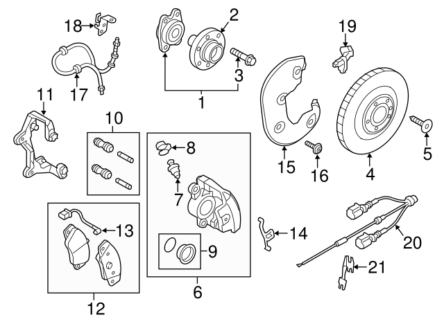 2014-2017 Audi Caliper 4G0-615-124-L | Genuine Audi Parts