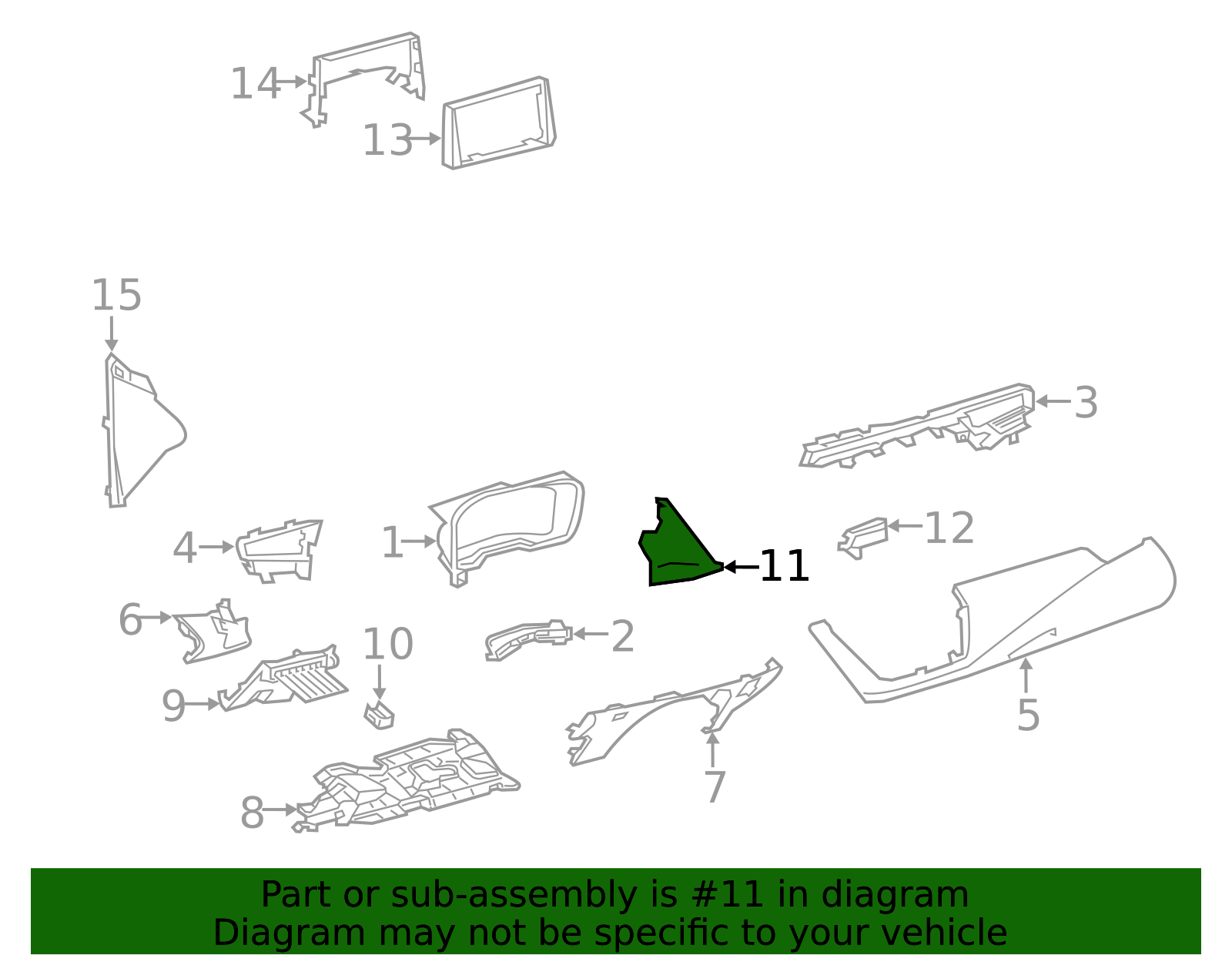 Genuine Toyota Instrument Panel Trim Panel part# 55413-02620-C0 for ...