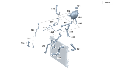 Expansion Tank, Mounting and Hoses for 2020 Mercedes-Benz GLE 450 ...