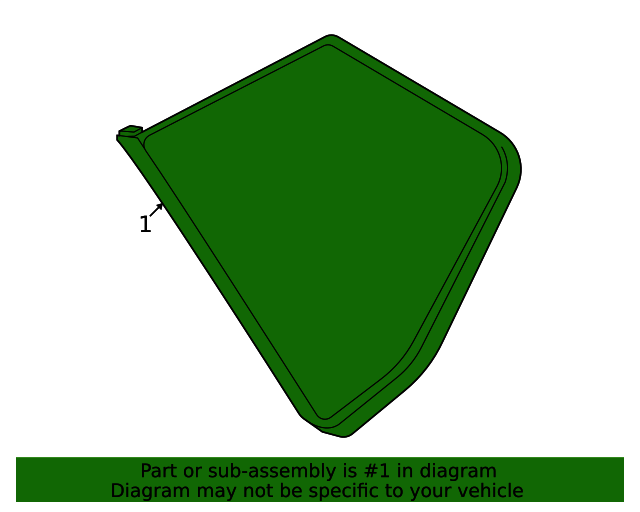 83301-6RA0A - Quarter Glass - 2021-2023 Nissan Rogue | Nissan OEM Parts ...