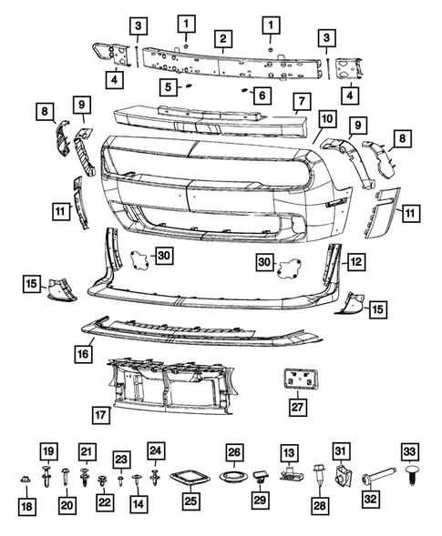Front Bumper and Fascia for 2023 Dodge Challenger | Mopar Estores