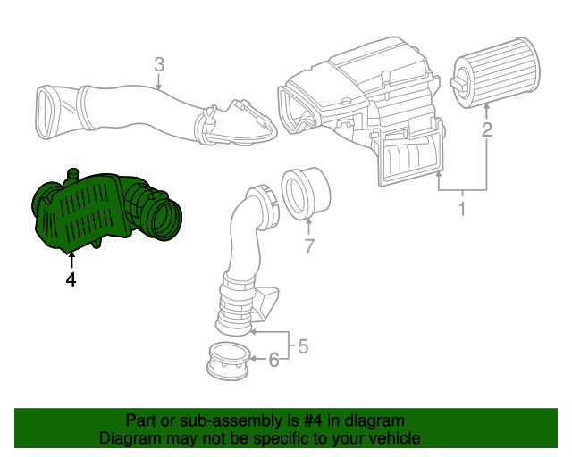 271-090-21-37 - Engine Air Intake Resonator 2003-2005 Mercedes-Benz C ...
