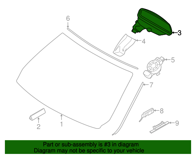 Genuine BMW 51-16-6-821-263 | Rear View Mirror | FREE Shipping on Most ...