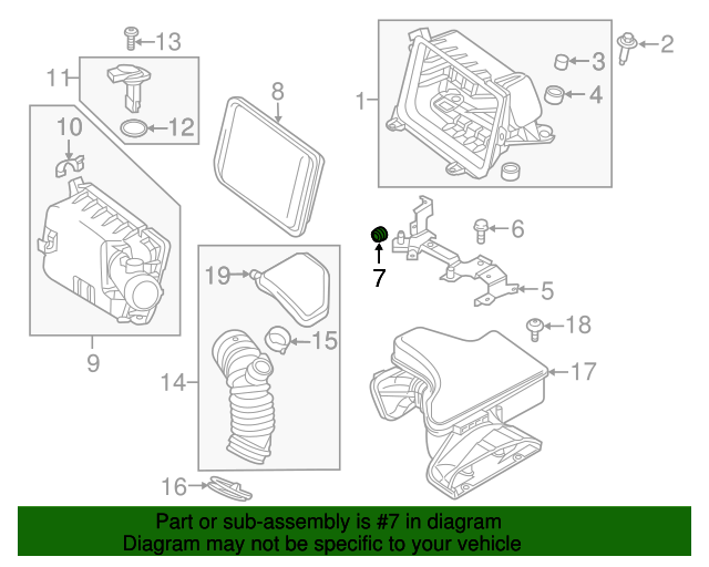 Genuine OEM Air Cleaner Body Nut Part# MF434104 Fits 2014-2021 ...