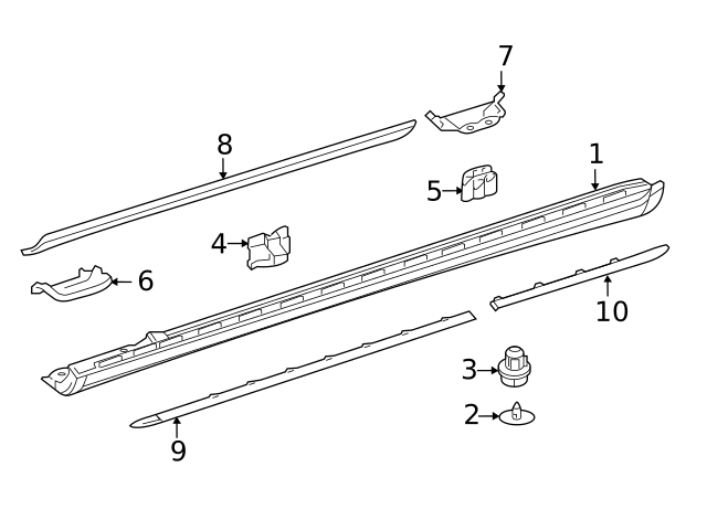 213-698-15-00 - Rear Molding 2018-2023 Mercedes-Benz | Mercedes-Benz ...
