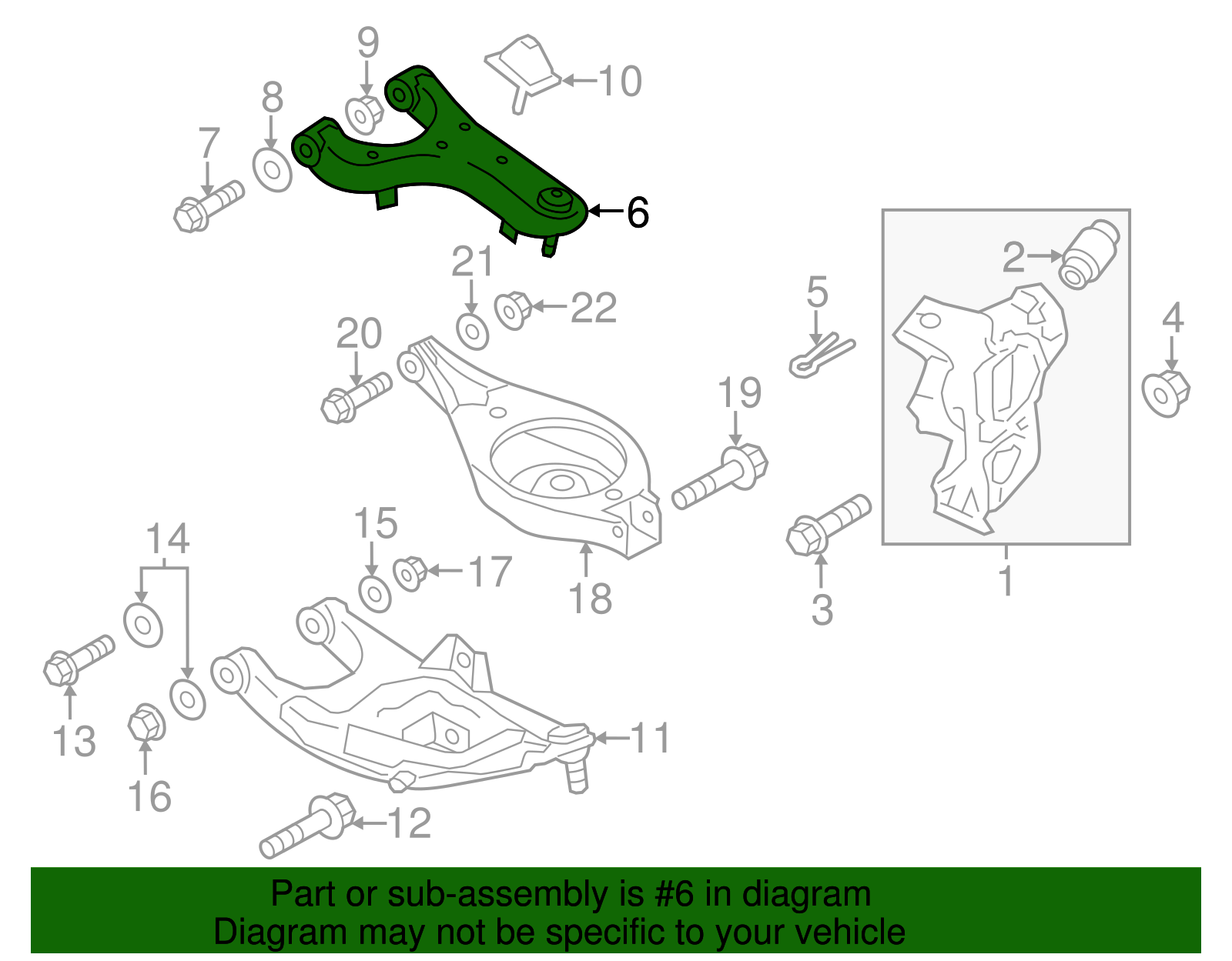 2011-2020 Infiniti Arm Assembly-Rear Suspension, Right-hand 55501-6JU1A ...