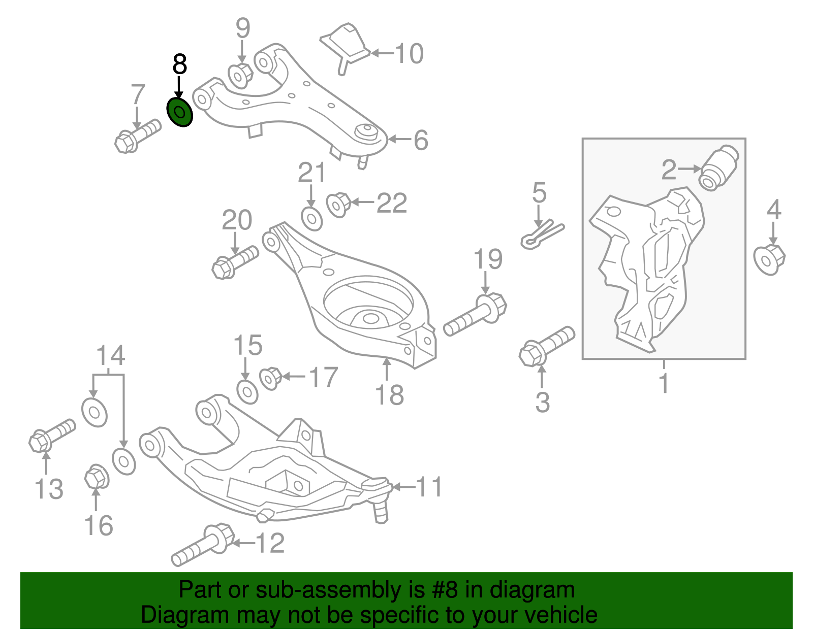 2011-2020 Infiniti Upper Control Arm Stopper 55044-1LB0A | OEM Parts Online