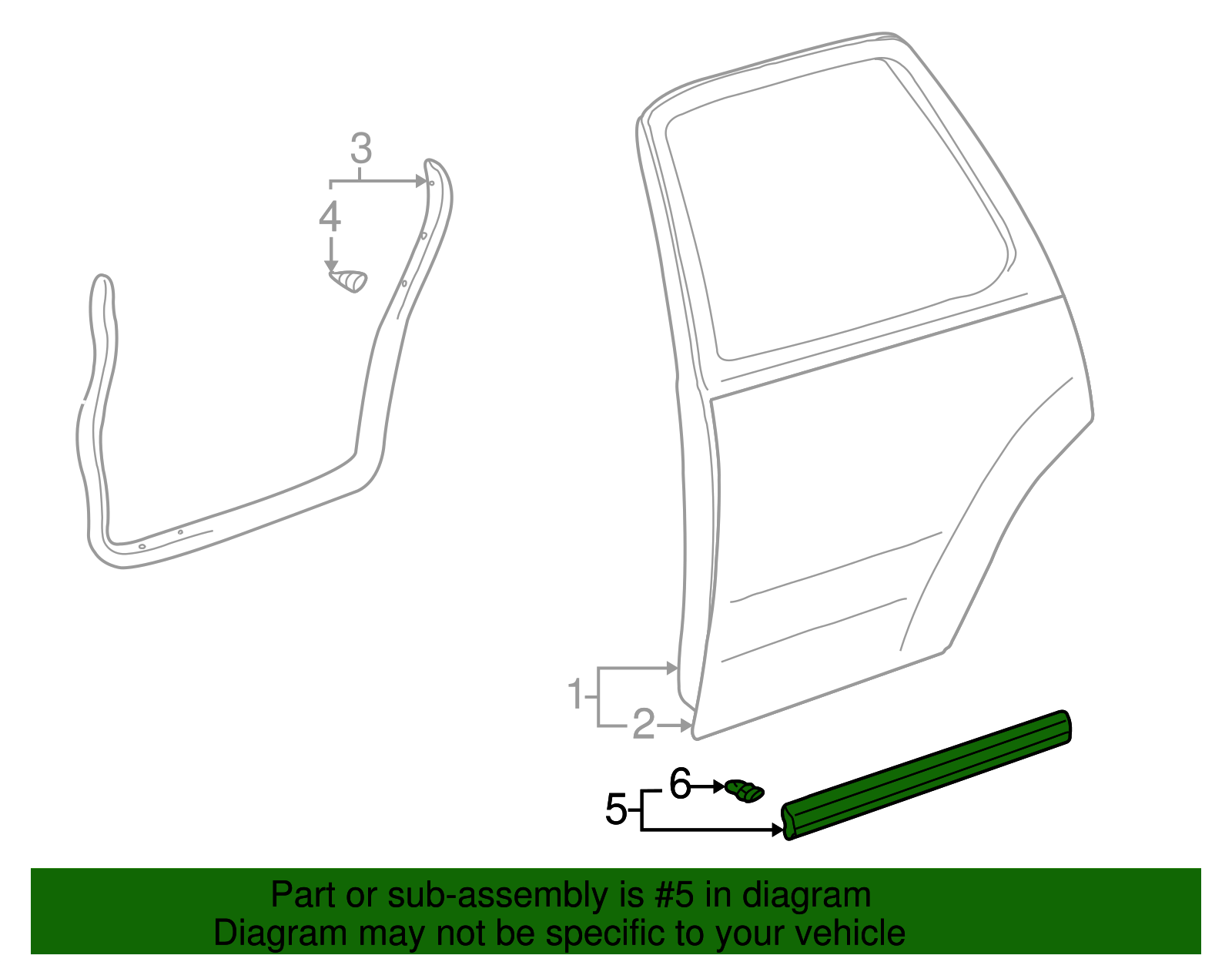 Genuine Toyota Lower Weather-Strip part# 67887-0C020 for 2001-2007 ...
