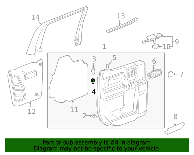 2019-2025 GM Door Trim Panel Seal 84363355 | TascaParts.com