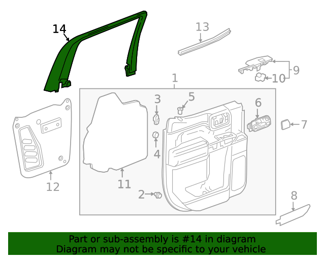 2019-2020 GM Upper Trim - Passenger Side (RH) 23383344 | TascaParts.com