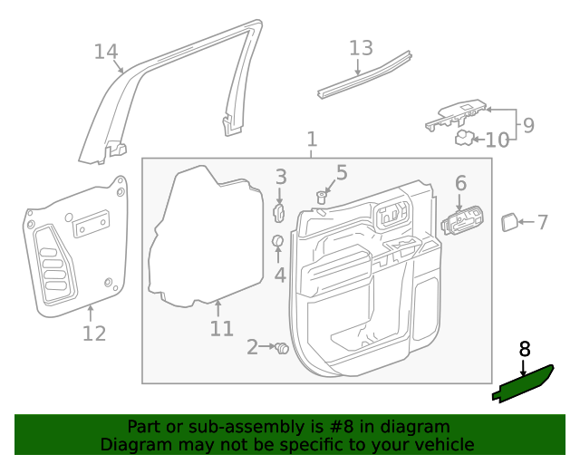 2019-2024 GM Door Applique 85154730 GM | Flow Automotive Center ...