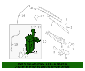 Genuine Washer Reservoir for 2021-2023 Hyundai | Part# 98611-AA000 ...