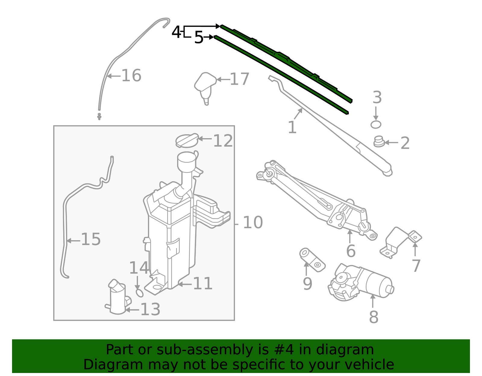 2021-2025 Hyundai Wiper Blade 98350-2Z000 | Retail Performance Auto Parts