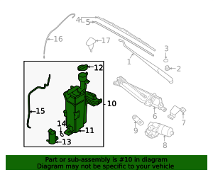 98610-AA000 - Washer Fluid Reservoir 2021-2023 Hyundai Elantra ...