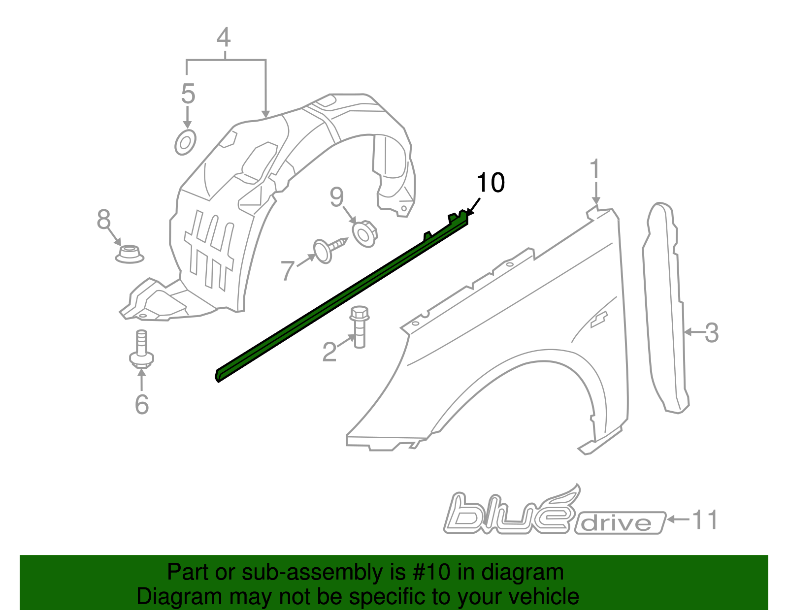 87771-3S001 - Trim Molding | World OEM Parts Hyundai