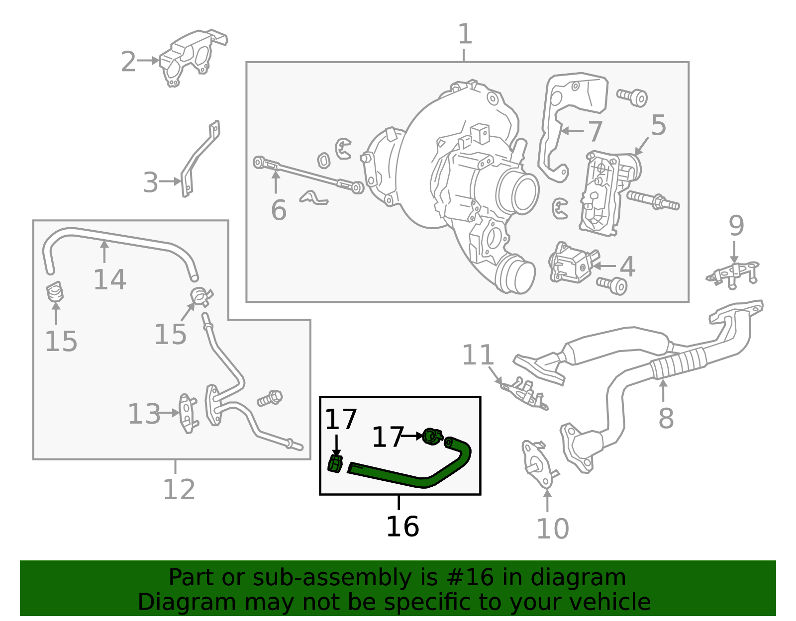 Turbocharger Coolant Feed Hose 12735554 | OEM Parts Online