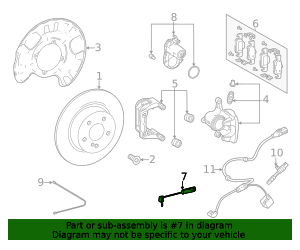 Genuine OEM Wear Indicator | 169-540-16-17 | Fits Select 2009-2024 ...