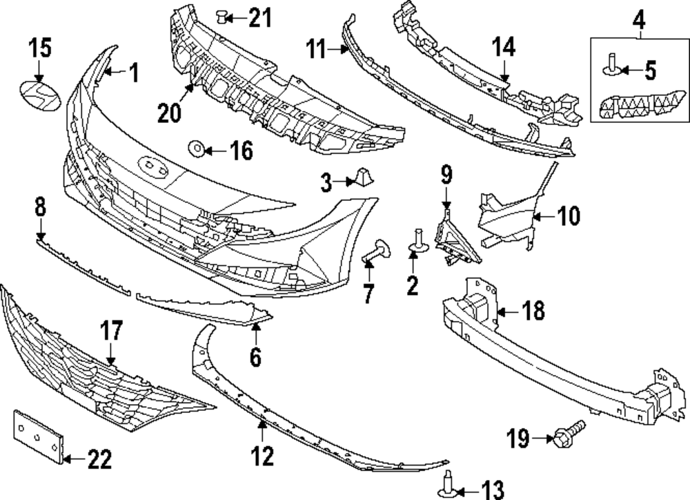 2021-2023 Hyundai Elantra Bumper Cover 86511-AB000 | OEM Parts Online