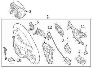 099-464-91-02-64-9107 - Steering Wheel Trim 2019-2021 Mercedes-Benz ...