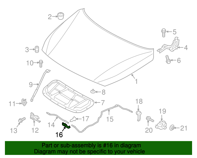 Genuine Release Cable Bracket for 2018-2023 Hyundai | Part# 64158-A4000 ...