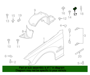 Genuine BMW 07-14-7-154-227 | Fender Liner Nut | FREE Shipping on Most ...