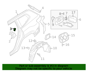 2011-2025 Volkswagen Pillar Reinforced Nut Plate 6R0-810-681 | OEM ...