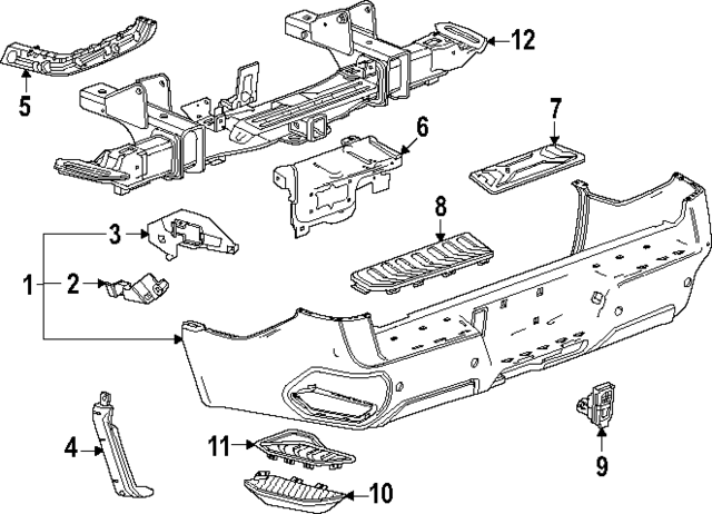 2024 Chevrolet Silverado EV Bumper Cover Bracket 85133988 | GM Parts Center