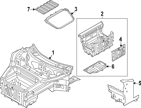 Inner Structure for 2016 Porsche Cayman | Online Porsche Parts