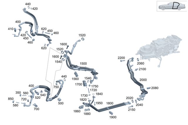223-830-33-02 - Refrigerant Line 1991-2024 Mercedes-Benz | Mercedes ...