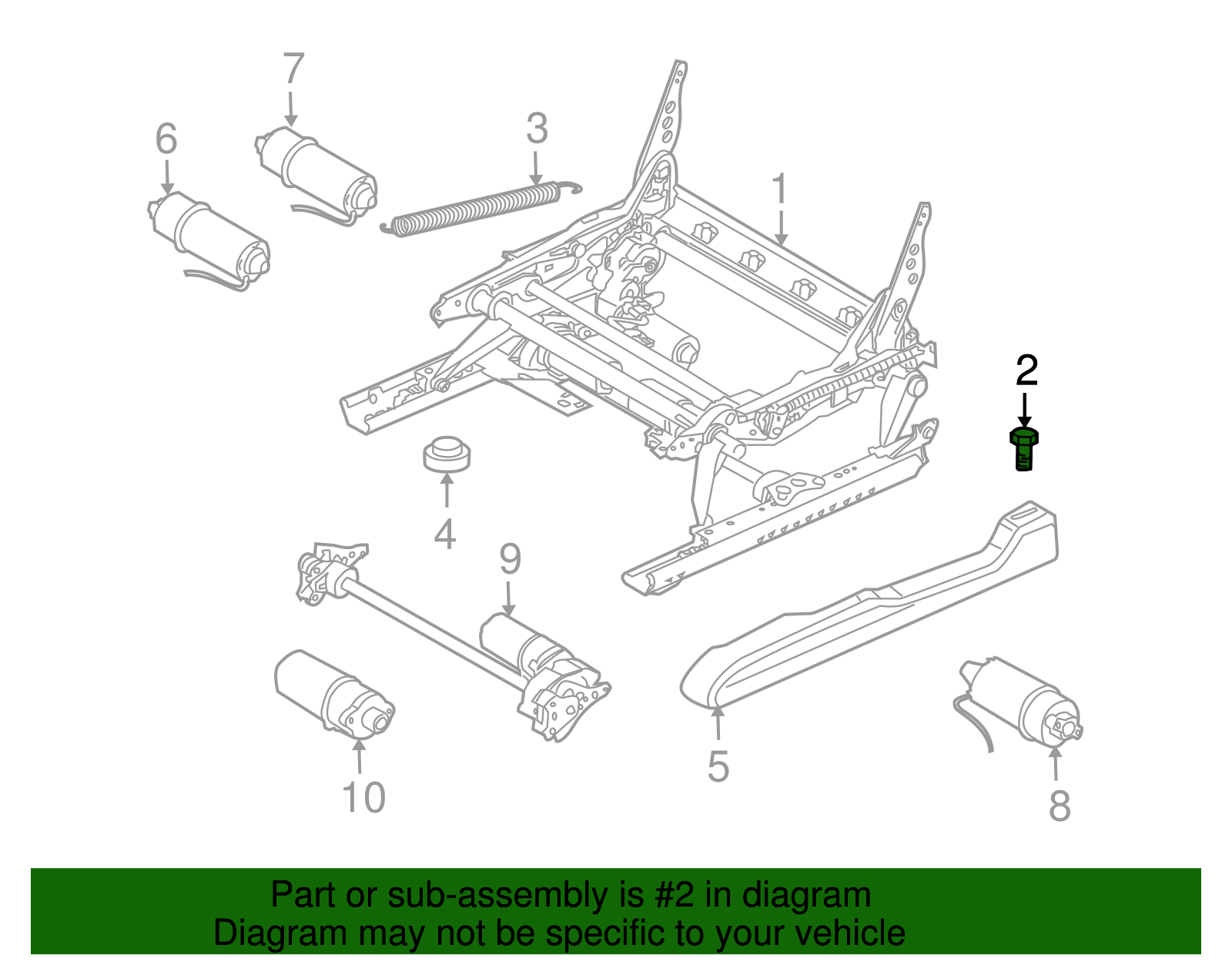 52108211438 - 1995-2010 BMW Track Assembly Screw (52-10-8-211-438 ...