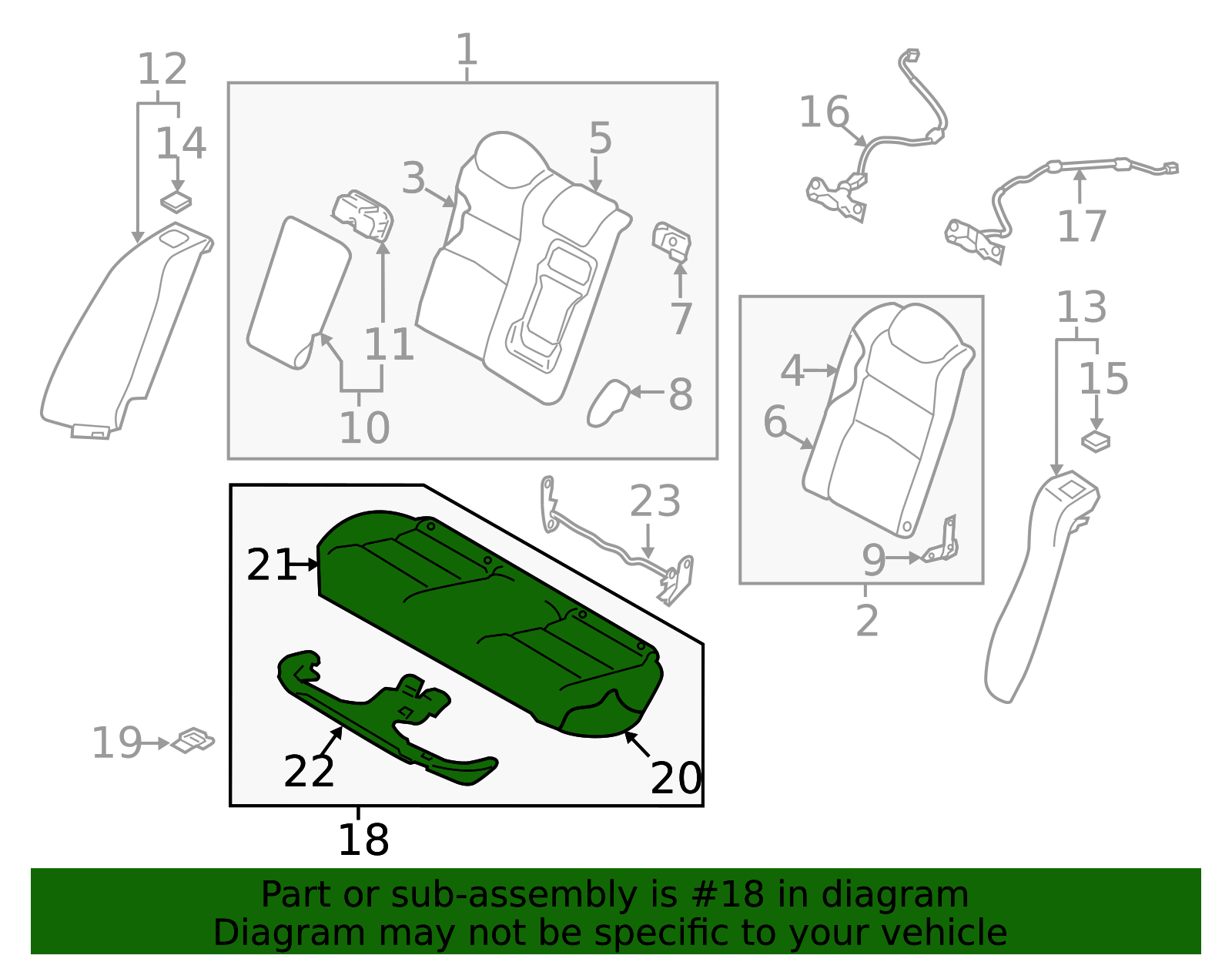 88300-6CC0B - Cushion Assembly 2019-2022 Nissan Altima | Nissan Parts ...