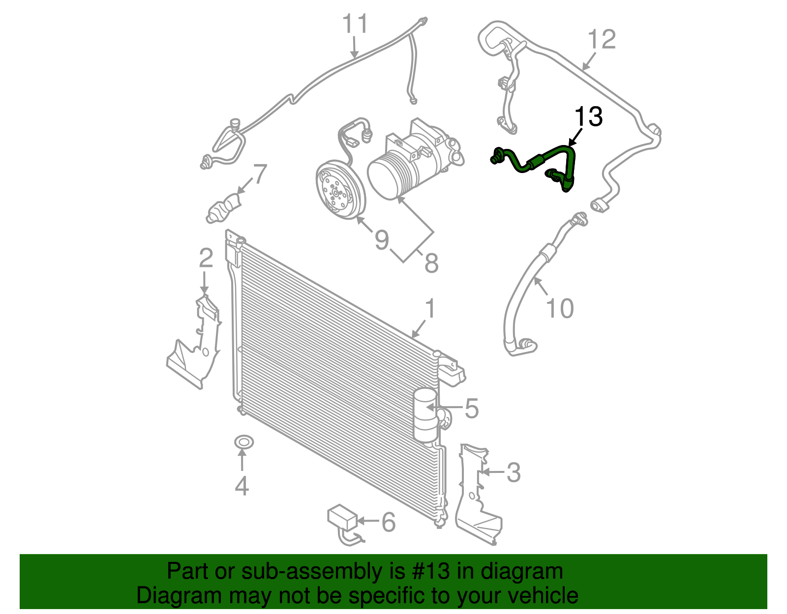 2007-2012 Nissan Pathfinder Pressure Hose 92490-ZS01A | OEM Parts Online