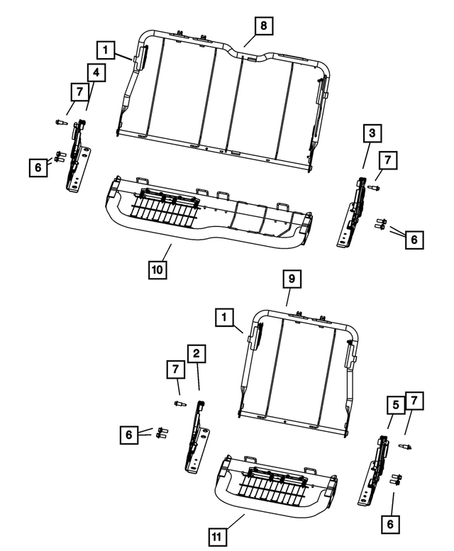 2009-2022 Mopar Seat Latch, Right, Outboard 68050628AA | Mopar Estores