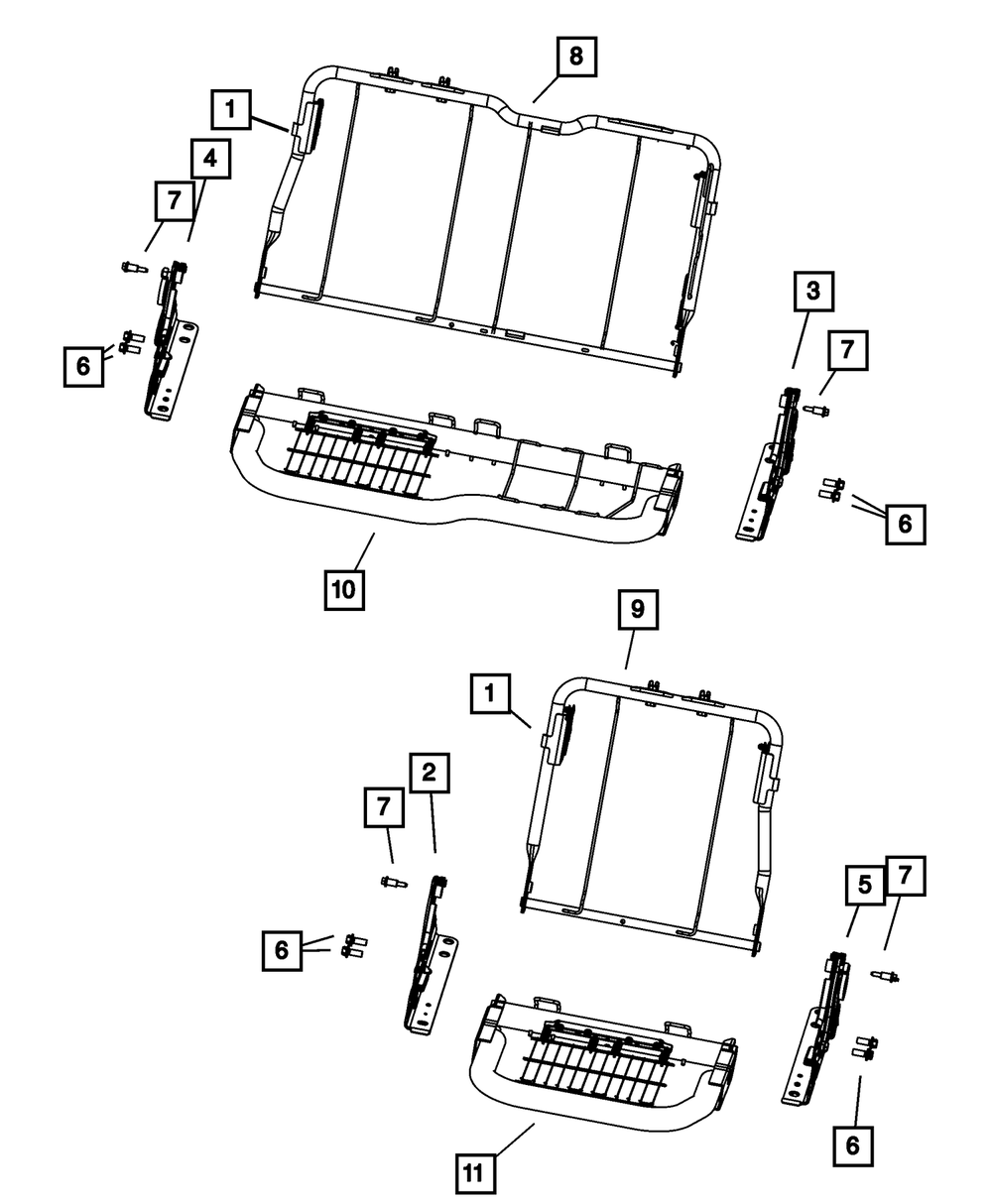 68050630AA - Seat Cushion Frame 2009-2024 Mopar | Mopar Factory Parts