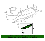 84386341 - Silver Rear Bumper Fascia Trailer Hitch Access Hole Cover ...