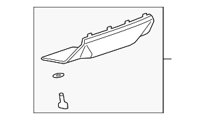 84386341 - Silver Rear Bumper Fascia Trailer Hitch Access Hole Cover ...