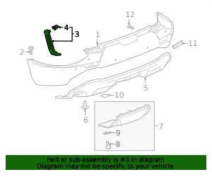 2019-2023 Chevrolet Blazer Rear Driver Side Bumper Fascia Reinforcement ...