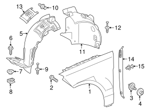 166-884-11-22 - Fender Liner 2012-2019 Mercedes-Benz | Mercedes-Benz ...