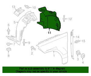 166-884-11-22 - Fender Liner 2012-2019 Mercedes-Benz | Mercedes-Benz ...