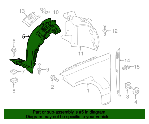 166-880-28-05 - Ft Fender Liner 2012-2019 Mercedes-Benz | Mercedes-Benz ...