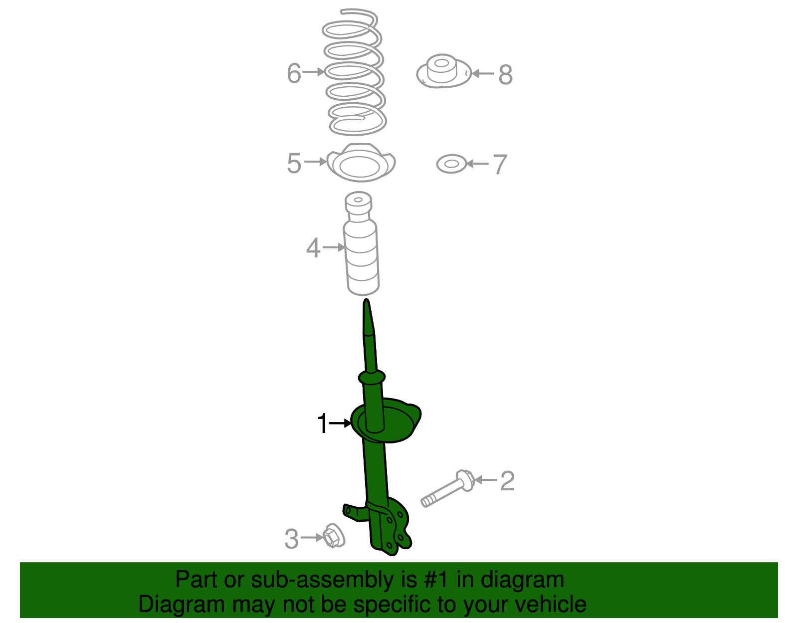 2008-2012 Nissan Altima Suspension Strut E4302-ZX00A | Nissan Parts Central